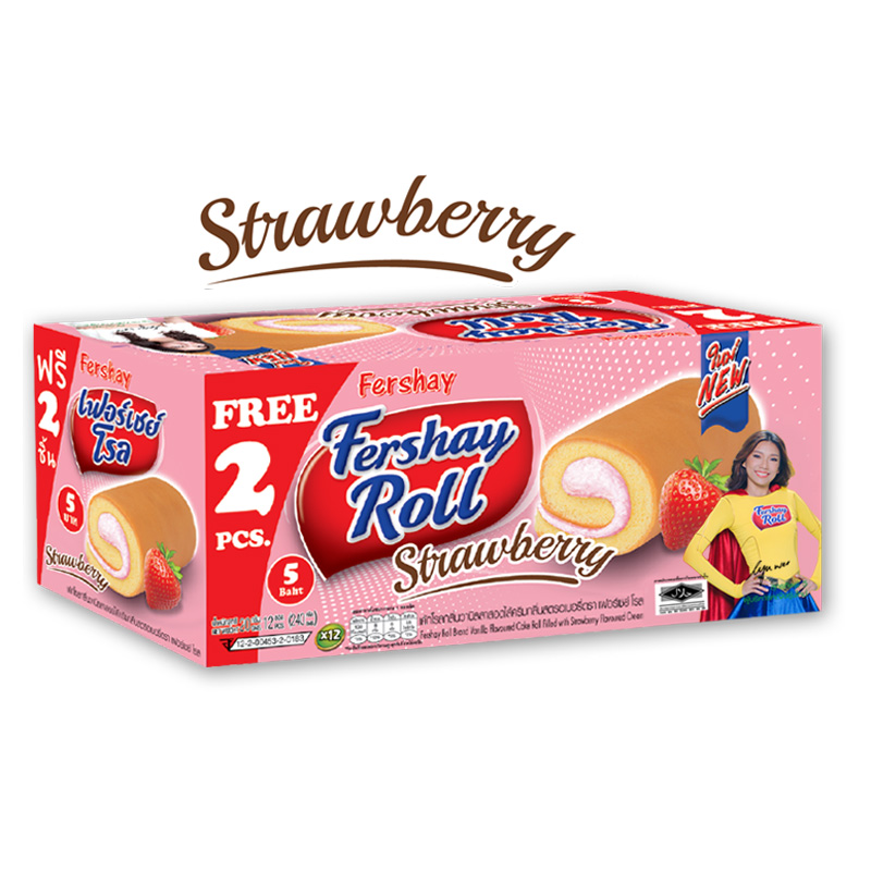 Grocery :: Snacks :: Fershay-Strawberry Cake Roll 草莓蛋糕卷