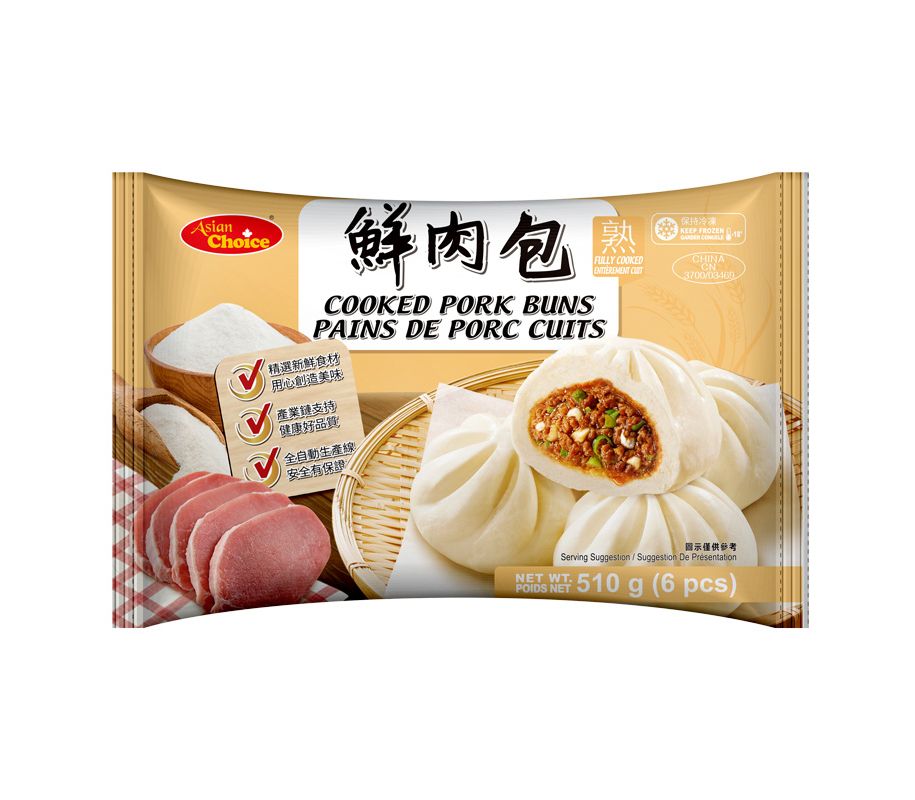 Frozen Food :: Frozen-Buns-and-Dim-Sum :: AC-Cooked pork buns 亚洲优选鲜肉包 510g