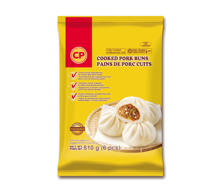 Frozen Food :: Frozen-Buns-and-Dim-Sum :: CP-Cooked Pork Buns 正大鲜肉包 510g