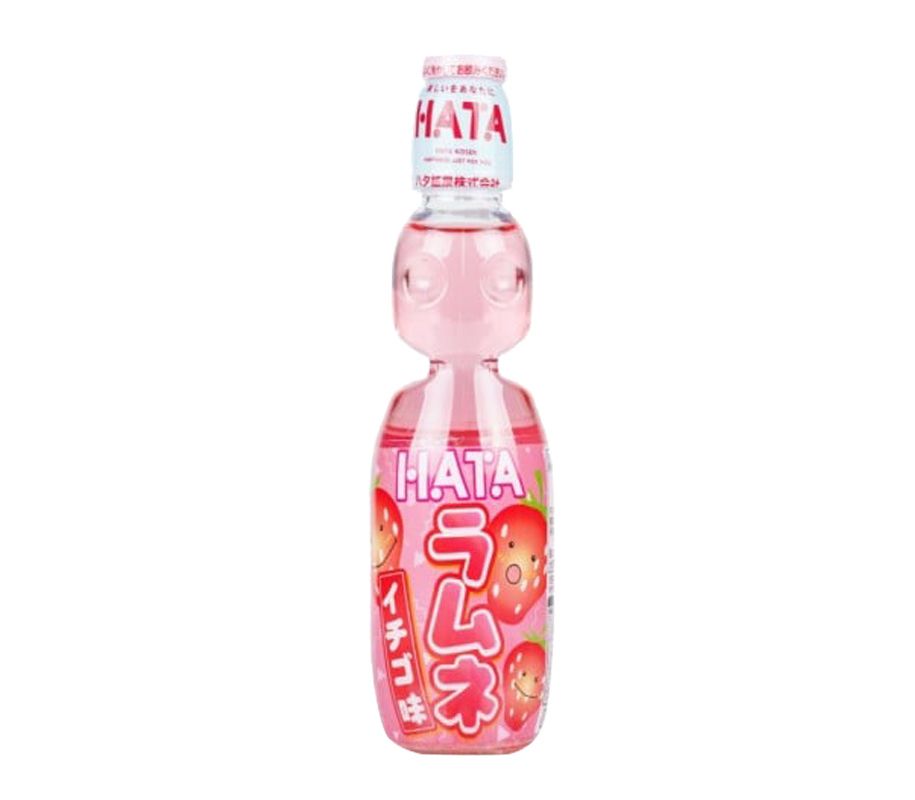 Grocery :: Drinks :: Hatakosen-Ramune Soda (Strawberry) 弹珠汽水 (草莓)